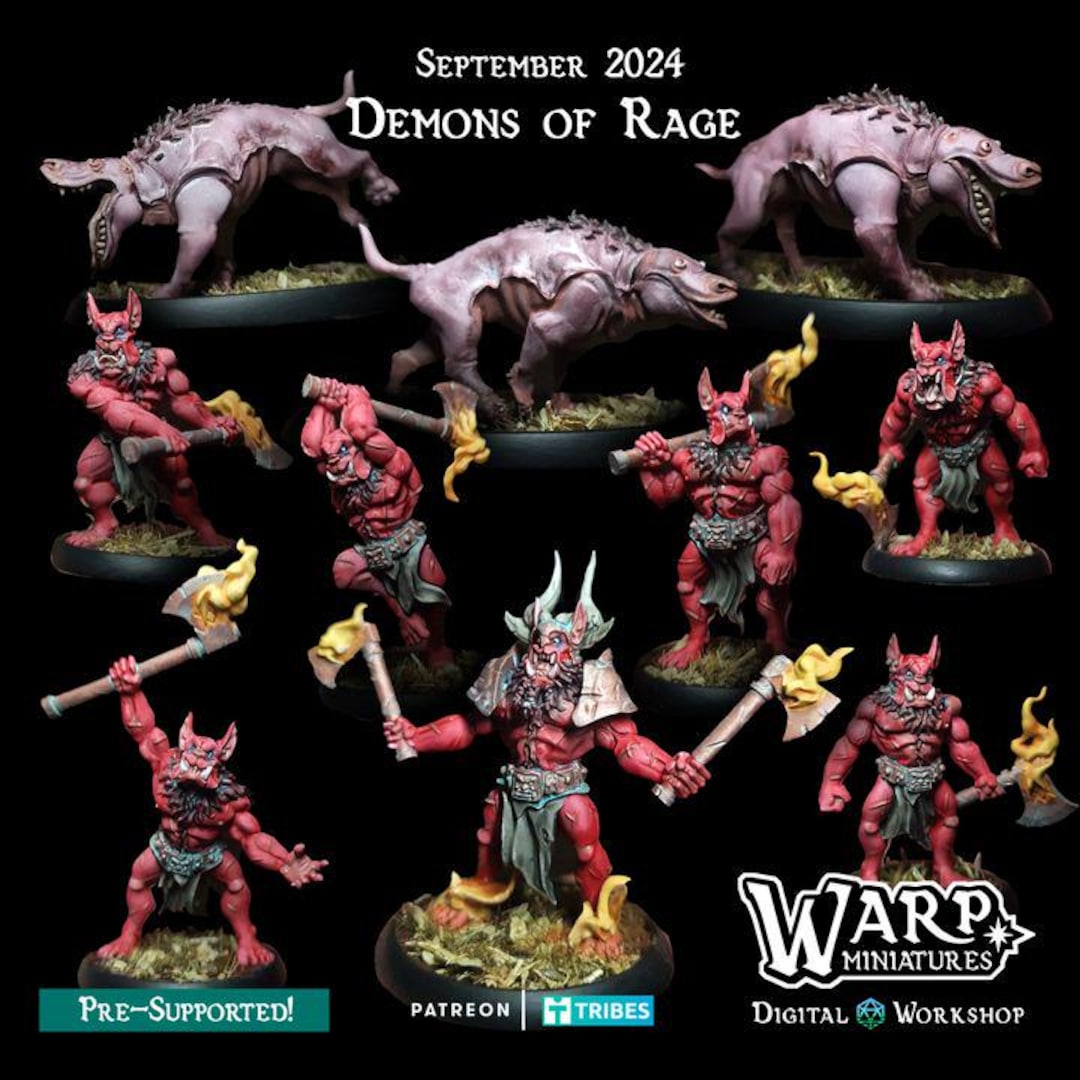 Demons of Rage Army Bundle (10 Minis) | Resin 3D Printed Demon Horde ...