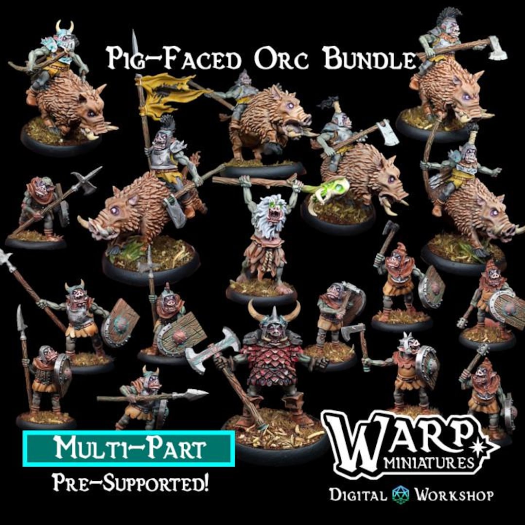 Pig Faced Orcs Bundle | Dnd Miniatures, Warp Miniatures | Tabletop ...