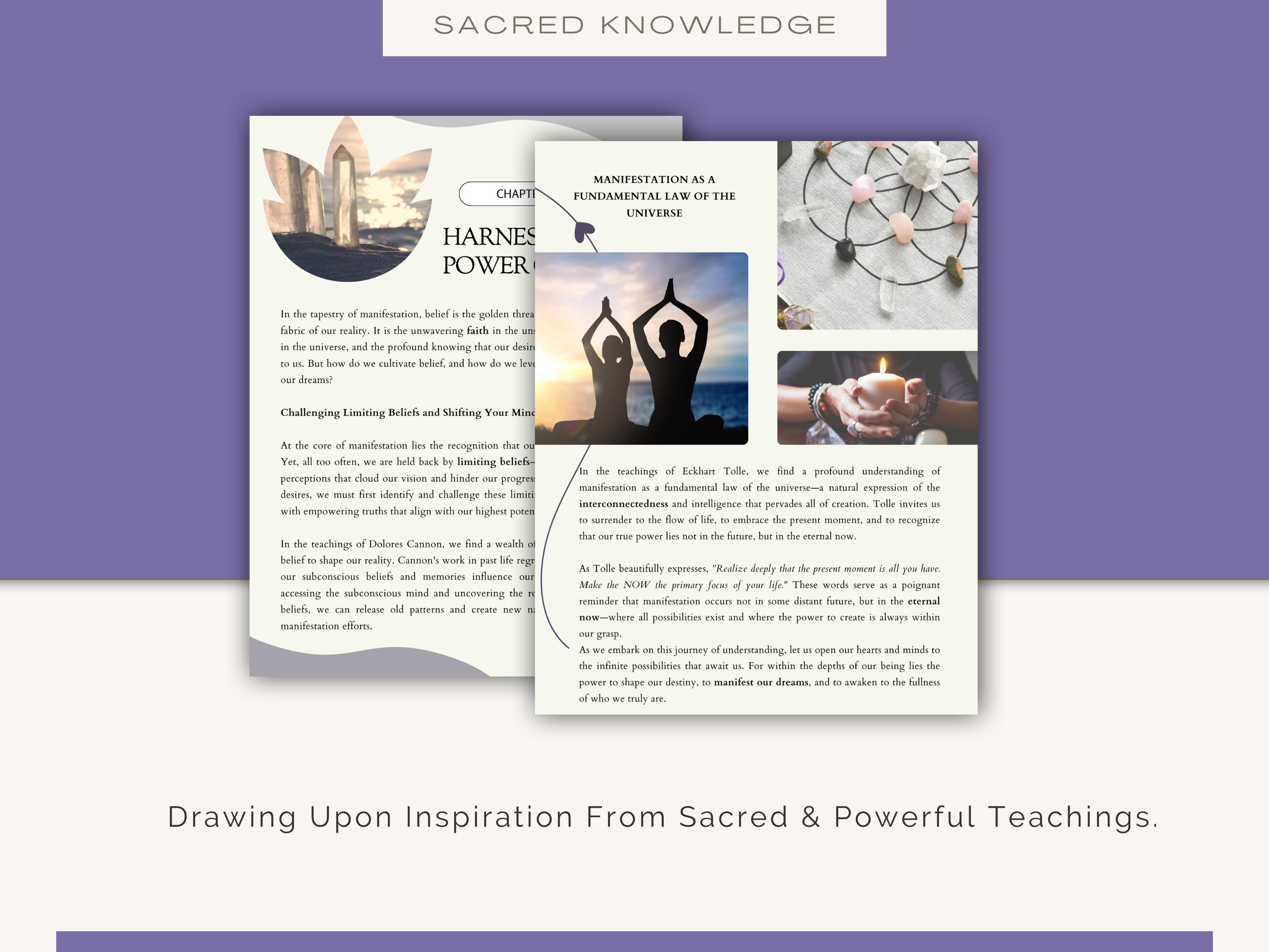 Manifestation Guidebook, Law of Attraction, Spiritual Self-help - Etsy