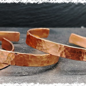 HAMMERED COPPER BANGLE, Adjustable, Pure Copper Bracelet, Handmade ...