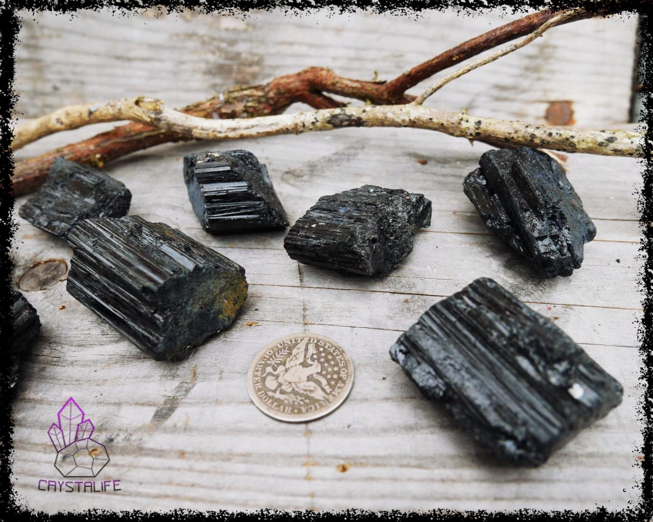 BLACK TOURMALINE CRYSTAL Healing Crystals Raw Crystals | Etsy