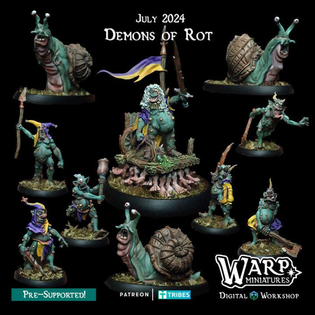 Demons of Rot Army | Warp Miniatures | Tabletop | One Page Rules ...
