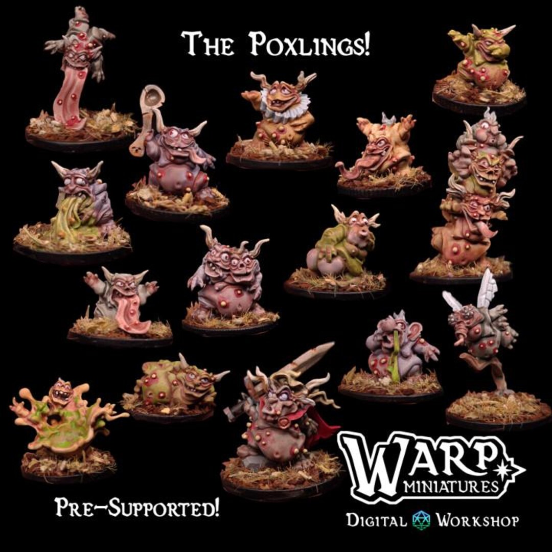 The Poxlings (15 Models) | Dnd Miniatures, Warp Miniatures | Tabletop ...