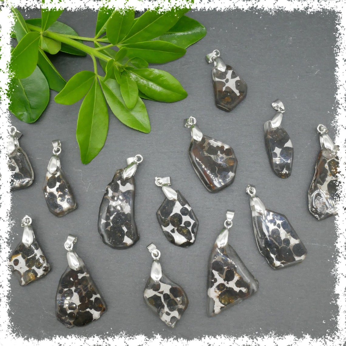 PALLASITE METEORITE PENDANT Alien Gemstone Peridot From - Etsy