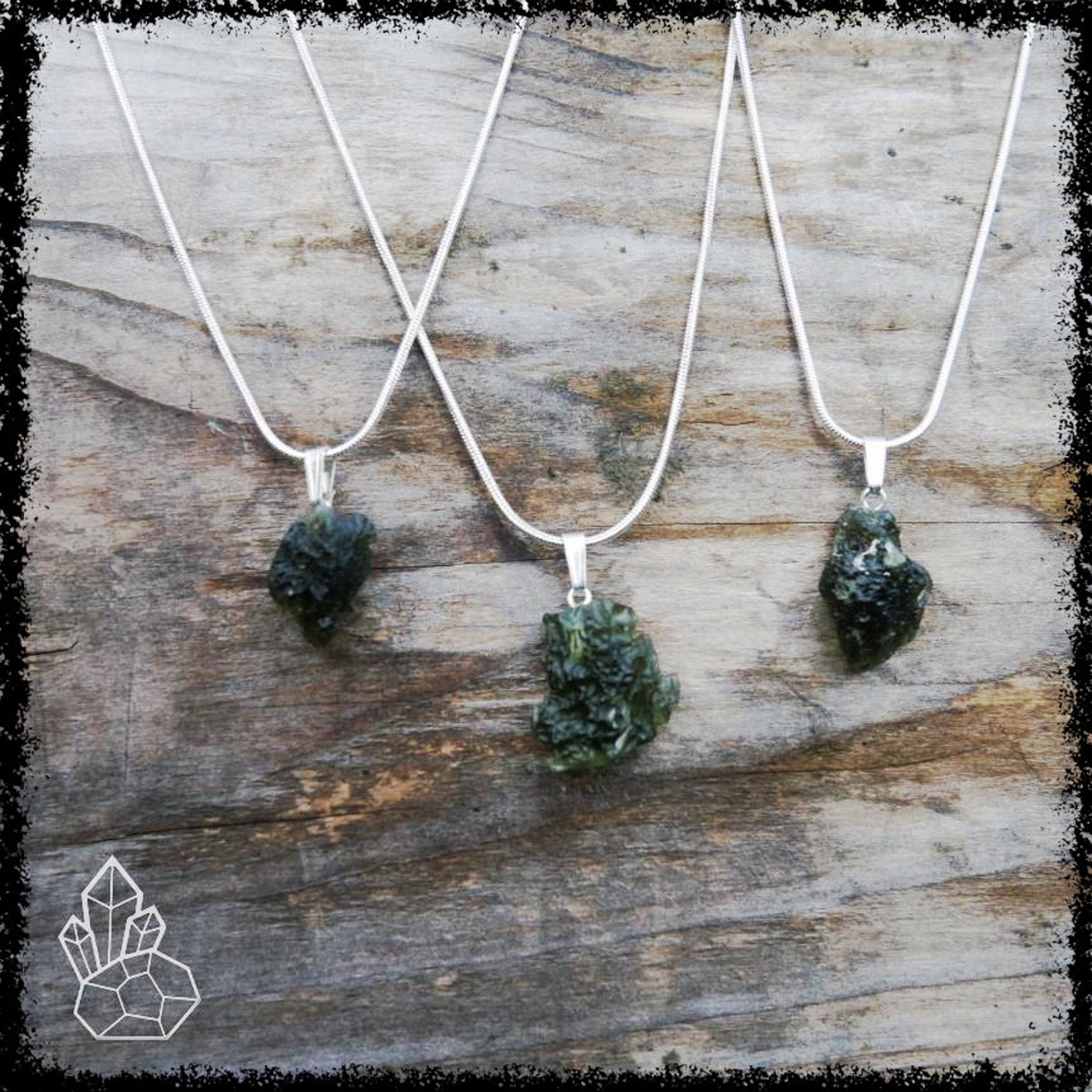 CZECH MOLDAVITE TEKTITE Silver Pendant Wiccan Jewelry Larp - Etsy UK