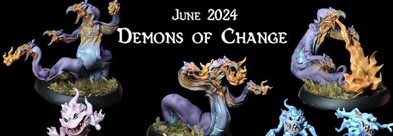Demons of Change Army | Warp Miniatures | Tabletop | One Page Rules ...
