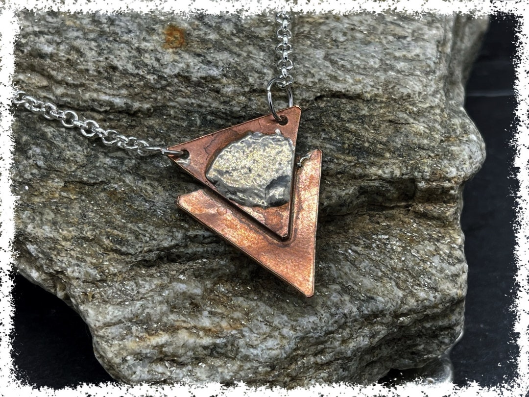 COPPER & SILVER Soldered Pendants Earthy Jewelry, Trippy Pendants ...