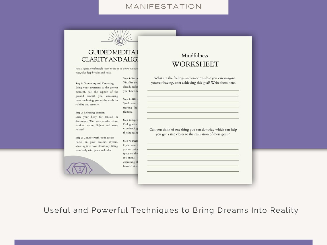 Manifestation Guidebook, Law of Attraction, Spiritual Manifestation ...