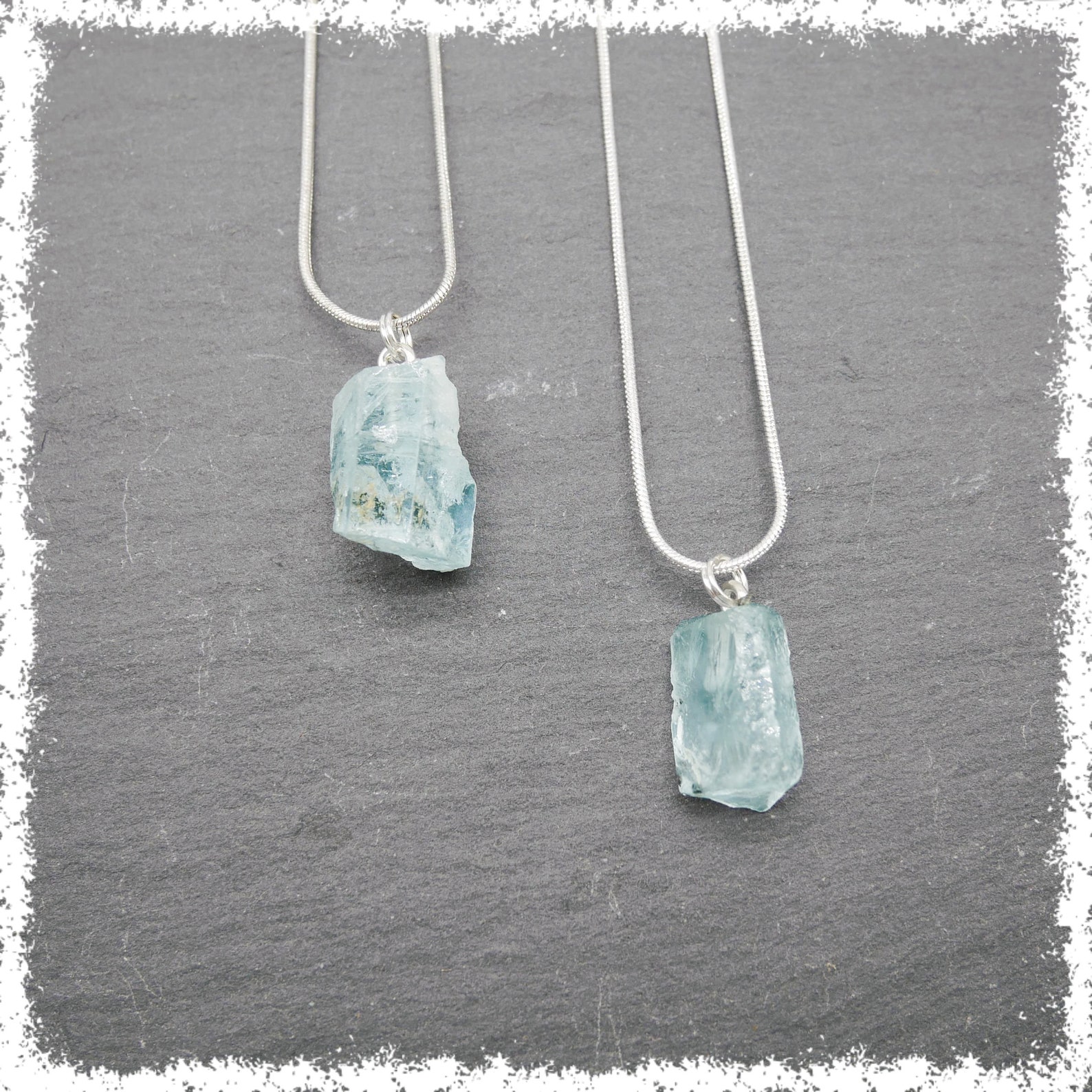 RAW AQUAMARINE LARGE Crystal Pendant Gemstone Pendant - Etsy