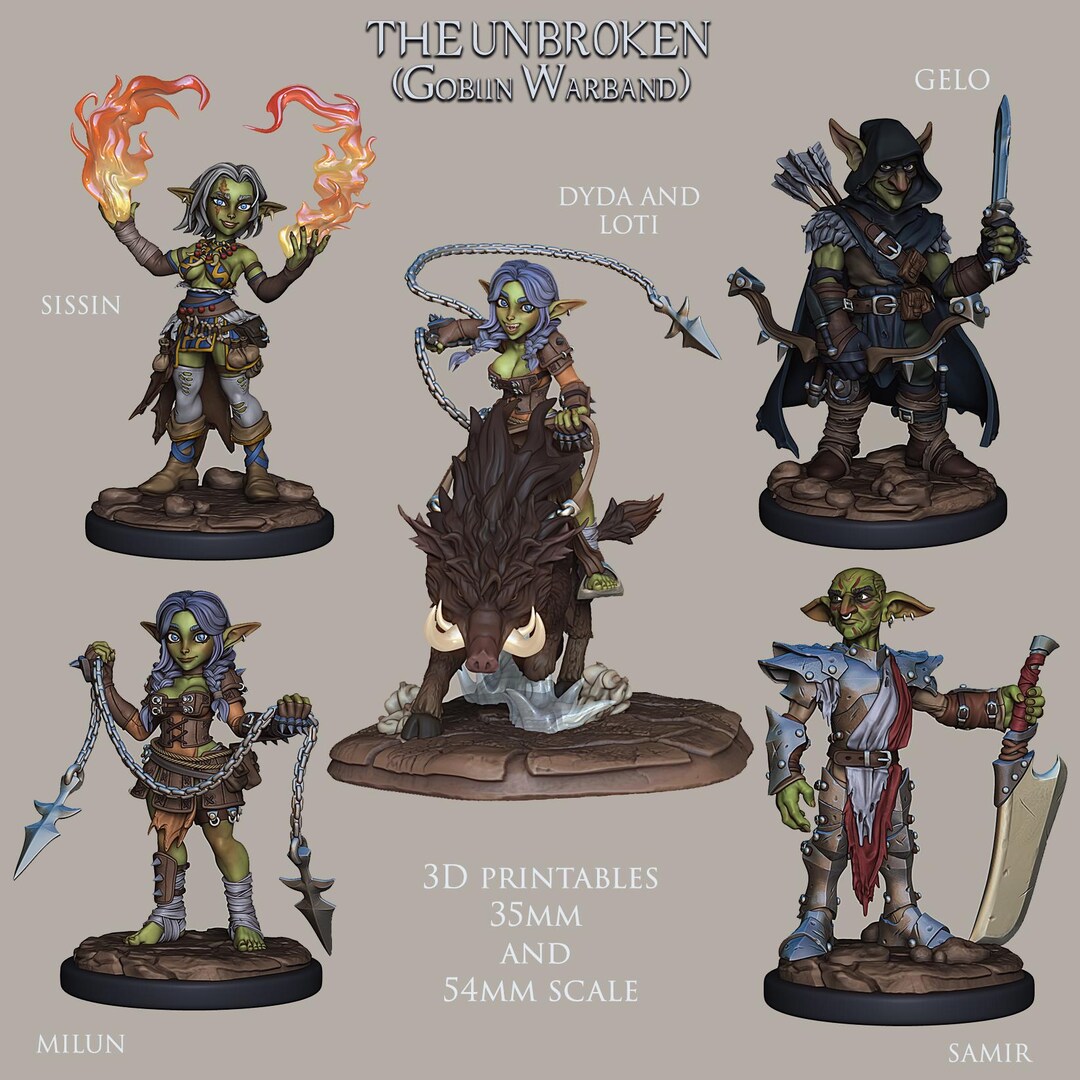The Unbroken Goblin Warband 35mm/54mm Ronin Arts Workshop | Tabletop ...