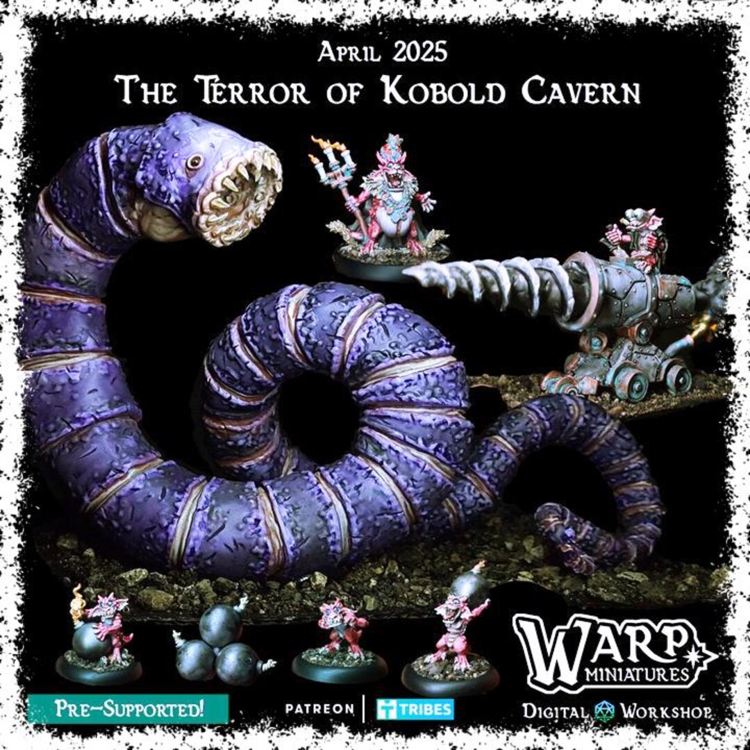 Purple Worm of Kobold Cavern, Warp Miniatures, Tabletop | One Page ...
