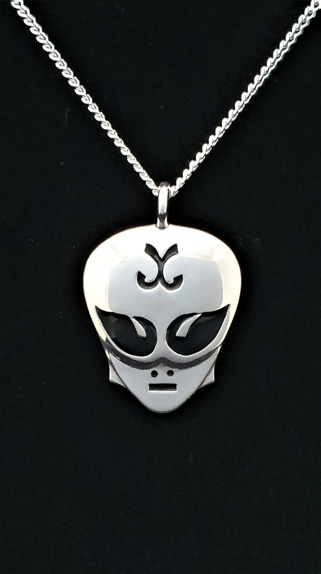 Bright Sterling Silver Alien Guitar Pick Pendant - Etsy Australia