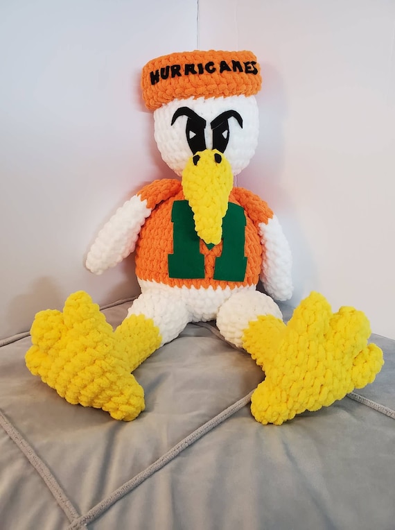 Miami Hurricanes Mascot Pattern Plush Ibis Crochet Ibis | Etsy