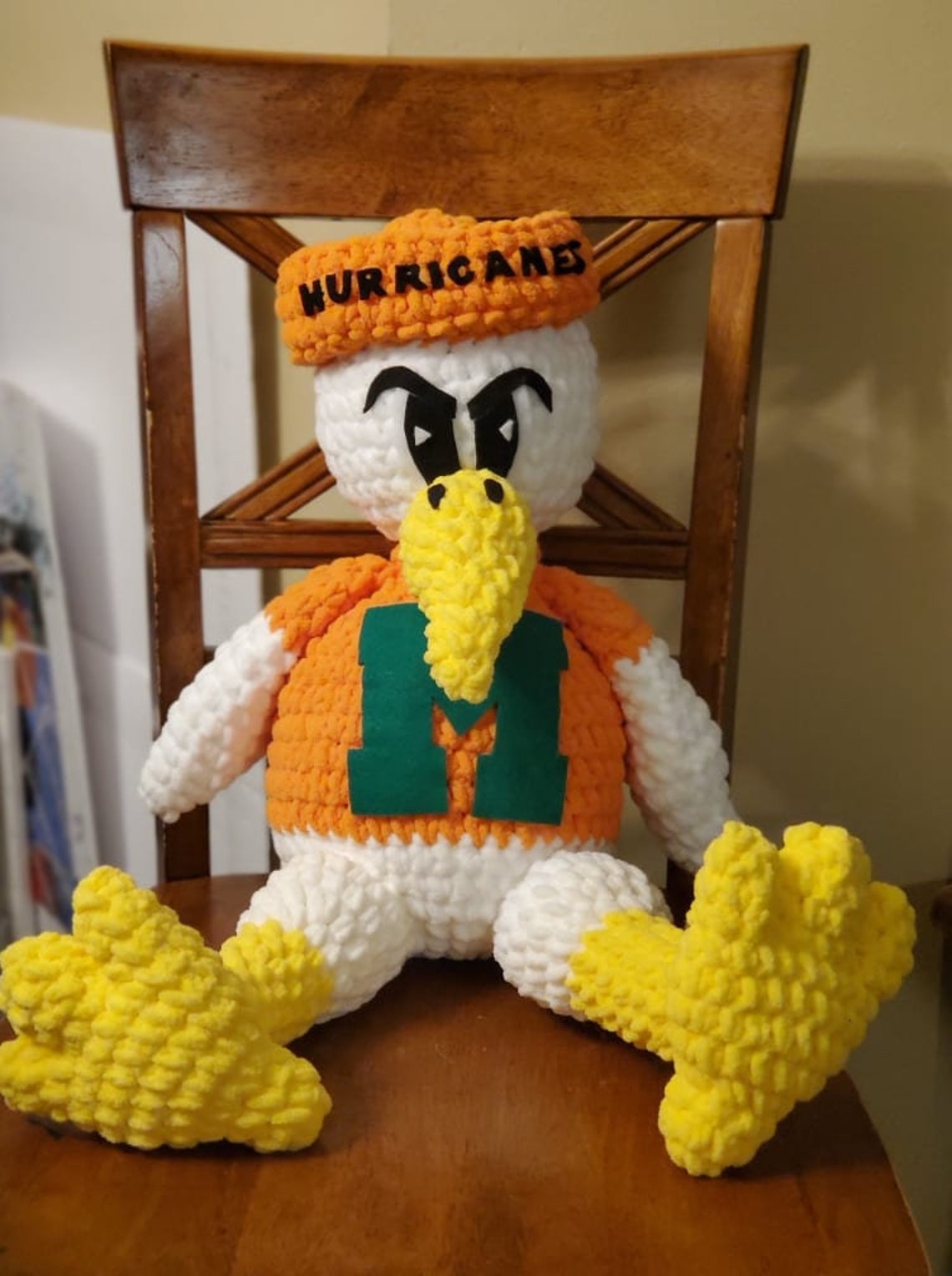 Miami Hurricanes Mascot Pattern, Plush Ibis, Crochet Ibis - Etsy