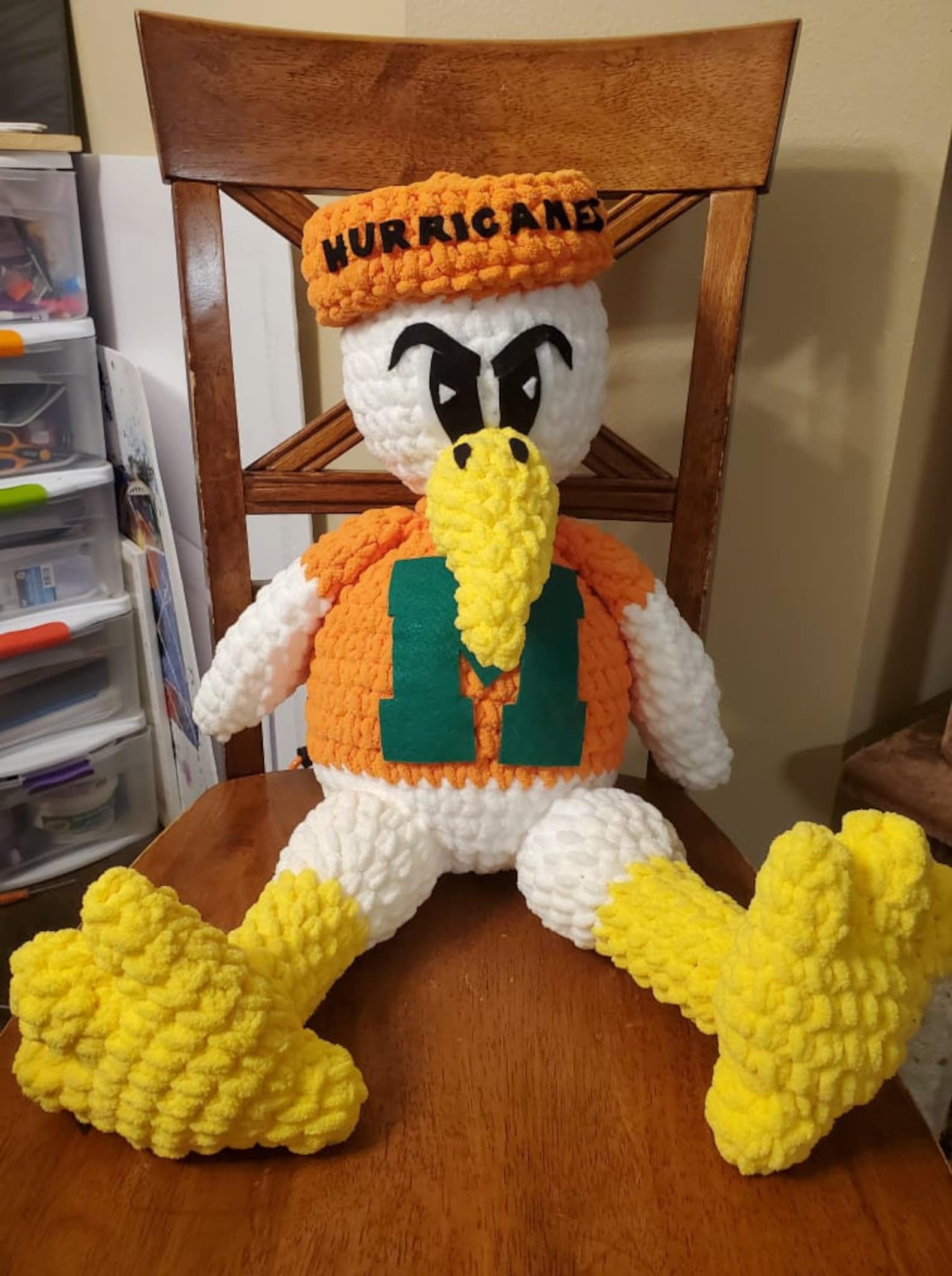 Miami Hurricanes Mascot Pattern, Plush Ibis, Crochet Ibis - Etsy