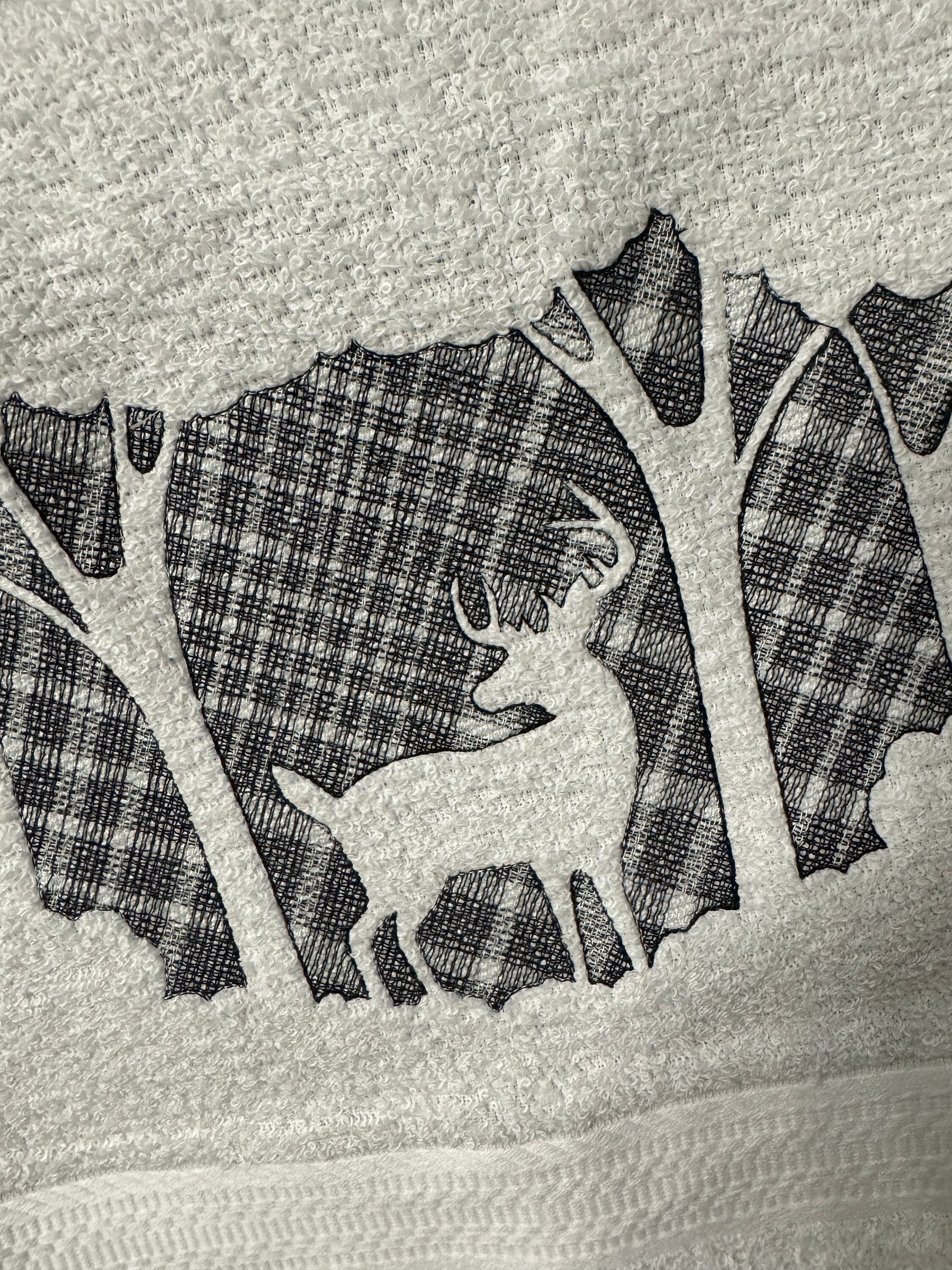 Deer Embossed Machine Embroidered Towel - Etsy