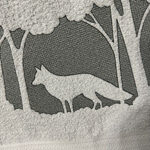 Fox Embossed Machine Embroidered Towel - Etsy
