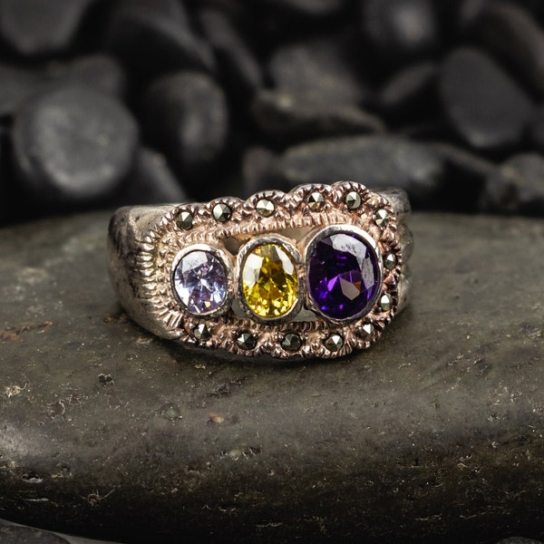 Tri Color Stone - Etsy