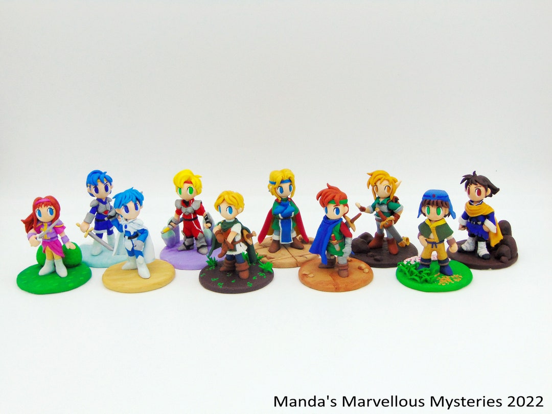 SEGA Rpgish Figures Handmade Polymer Clay Figurines - Etsy