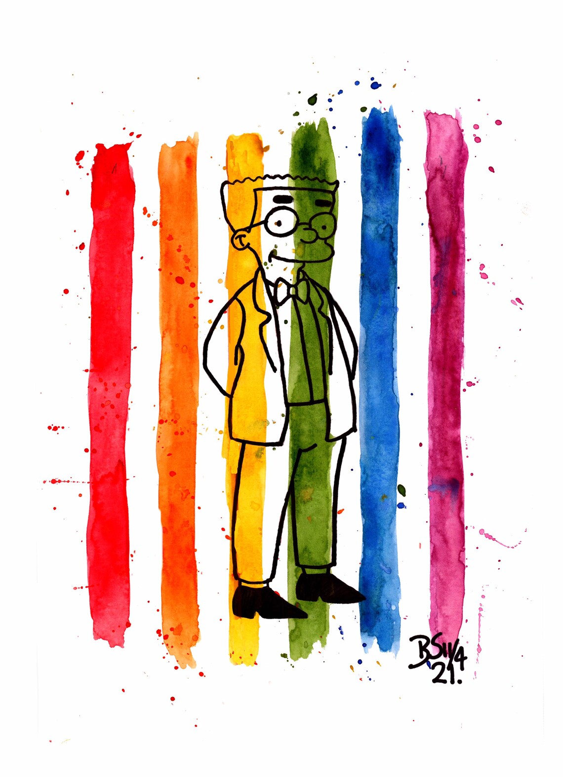 LGBT Smithers Simpsons Print - Etsy