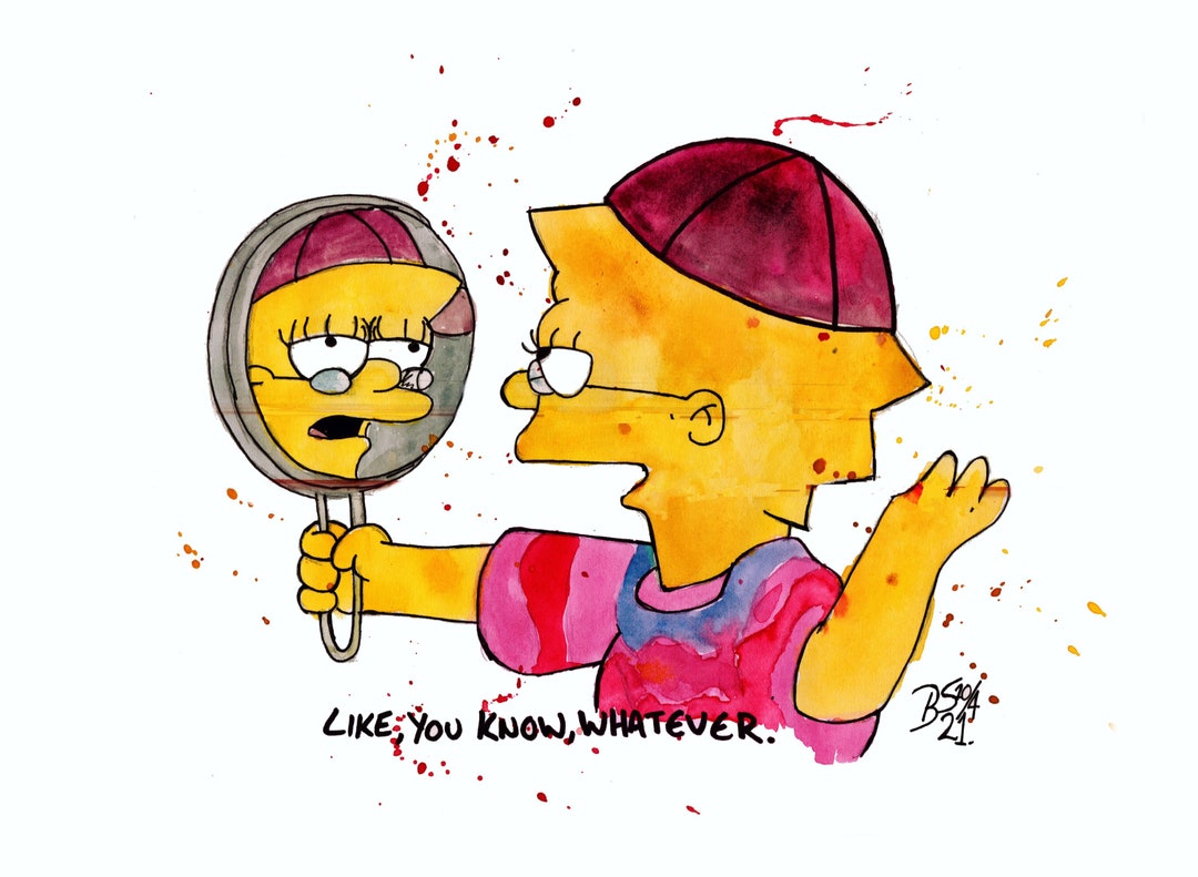 Hippie Lisa Simpson Print - Etsy