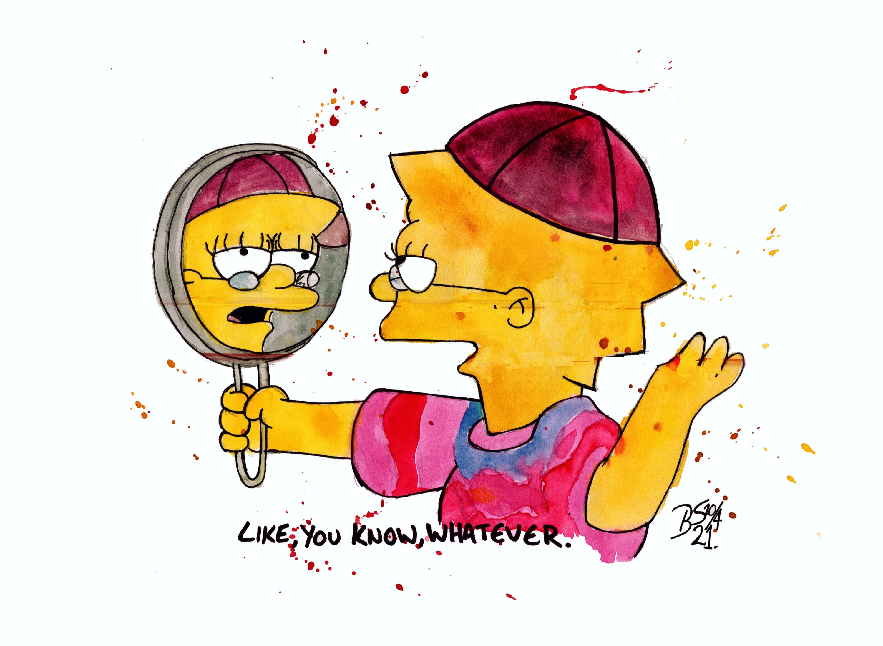 Buy Hippie Lisa Simpson Print Online in India - Etsy