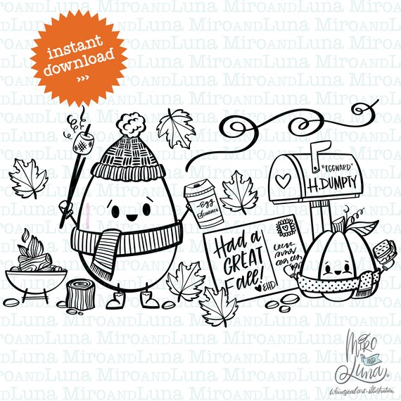 Humpty Dumpty Egg Coloring Page