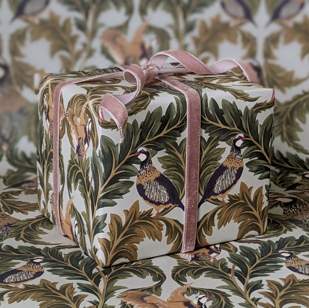 Partridge Wrapping Paper, Eco Friendly Gift Wrap, Vintage Bird Paper ...
