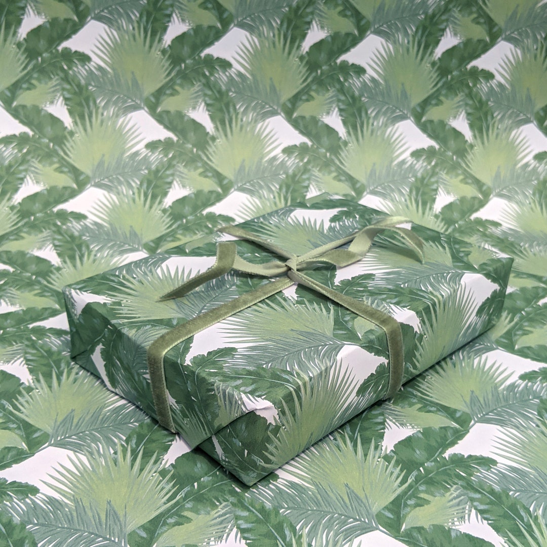 Tropical Leaf Wrapping Paper, Eco Friendly Gift Wrap, Luxury Wrapping ...