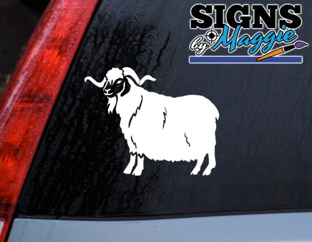 V009 Angora Goat Car Truck Vinyl Decal, Sticker 2 Sizes 16 Colors - Etsy