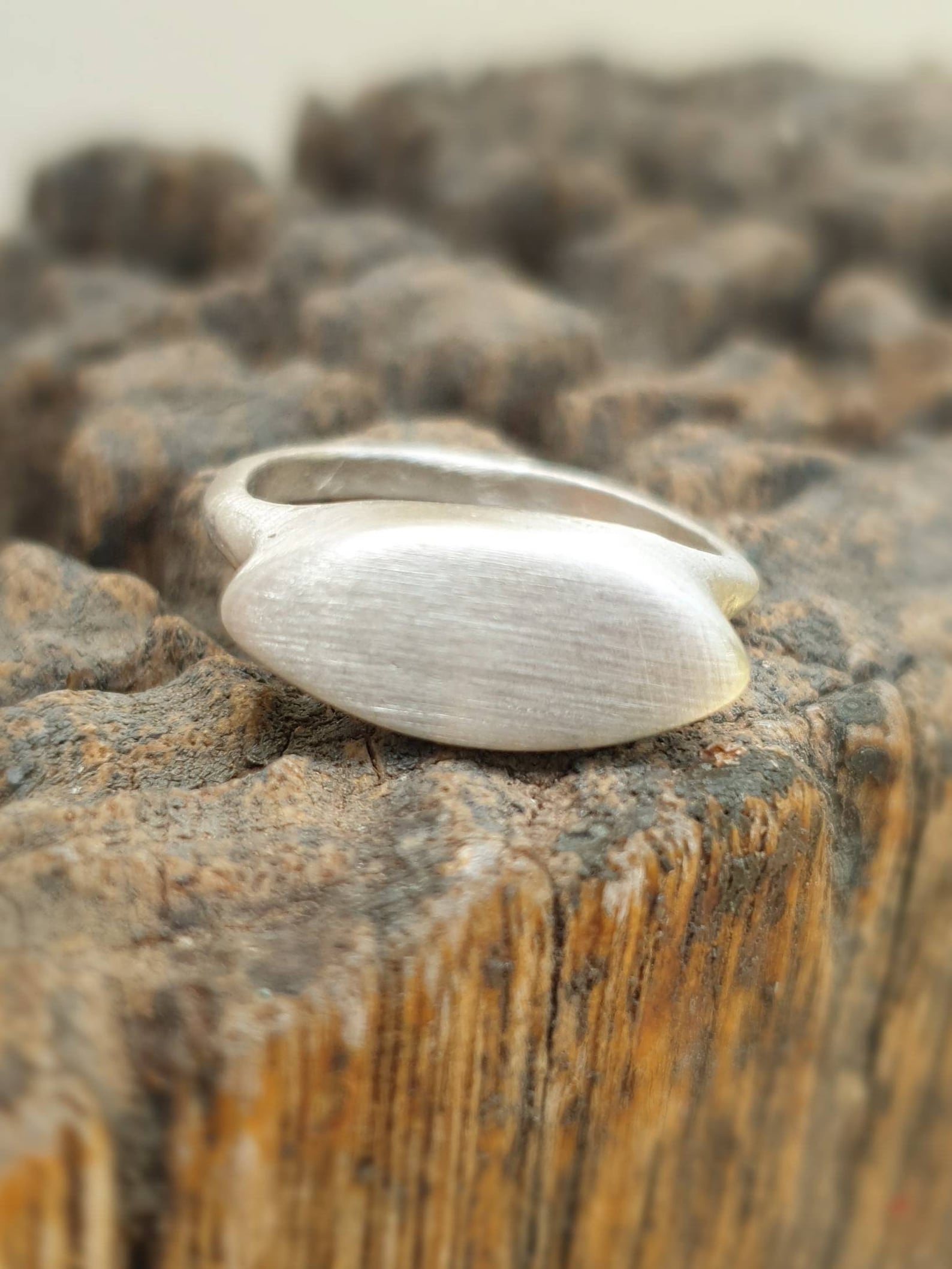 Silver Signet Ring. Eye Shape Ring. Marquise Ring. Sterling - Etsy