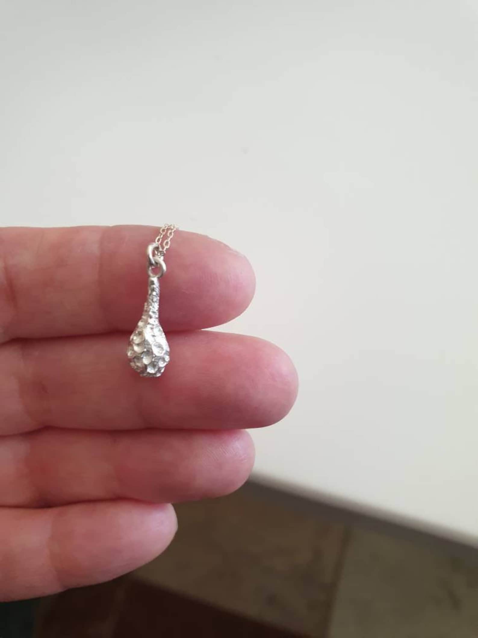 Sterling Silver Teardrop Necklace.designer Drop Pendant. - Etsy Israel