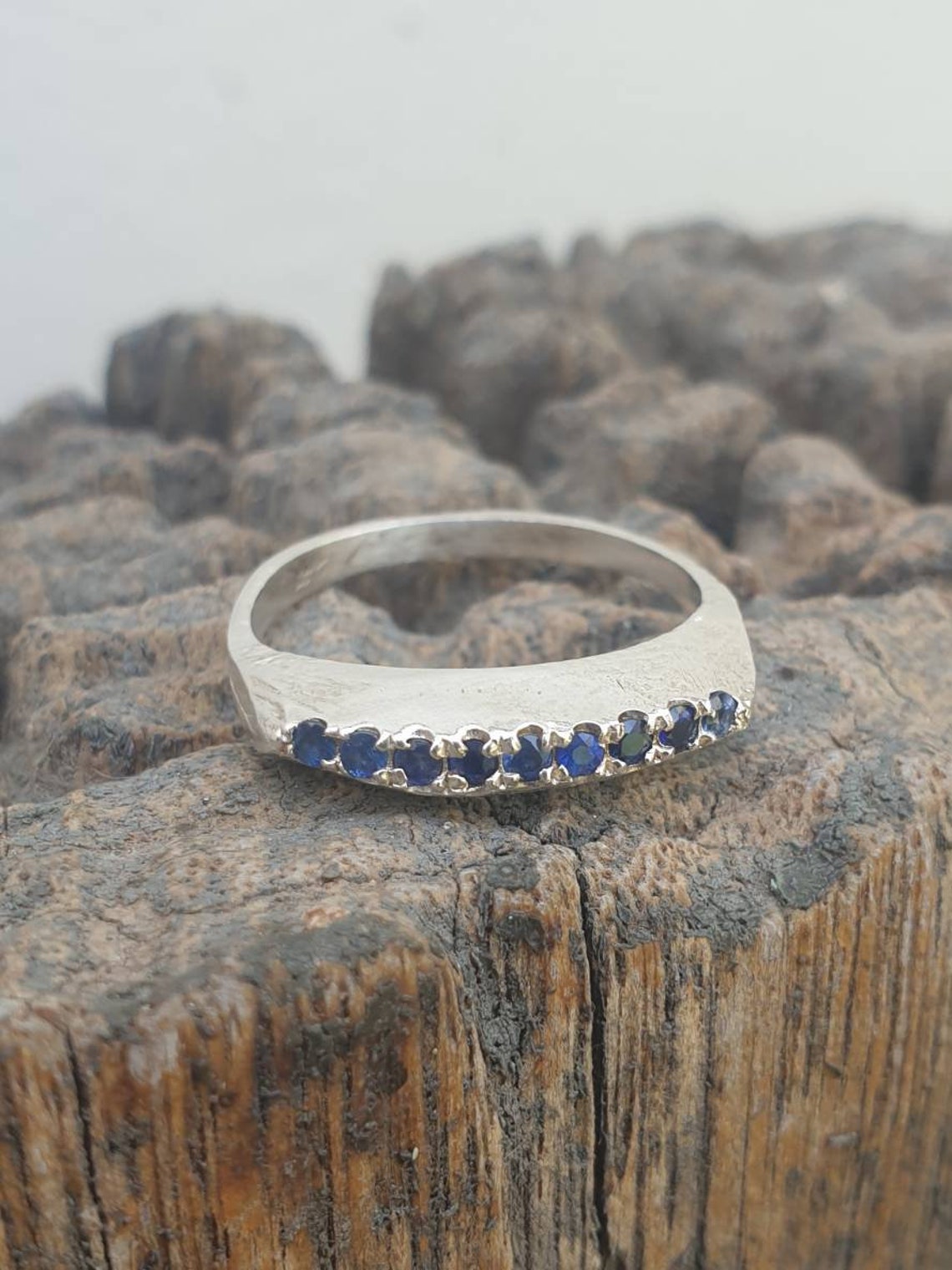 Sapphire Ring. Sapphire Sterling Silver Ring. Designer Ring. - Etsy