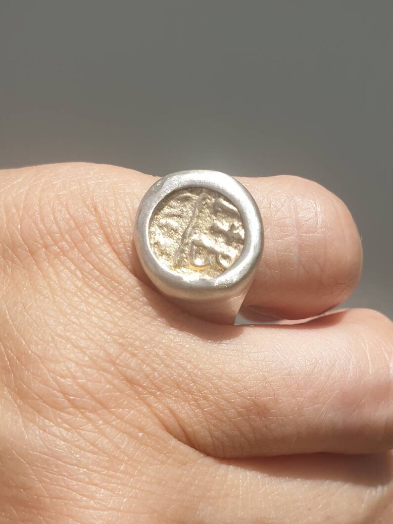Coin Silver Seal Ring. Signet Ring. Stamp Ring. Signet Coin - Etsy