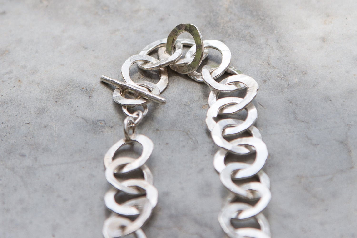 One of a Kind Fine Silver Chain. Rustic Silver Handmade Chain - Etsy Israel