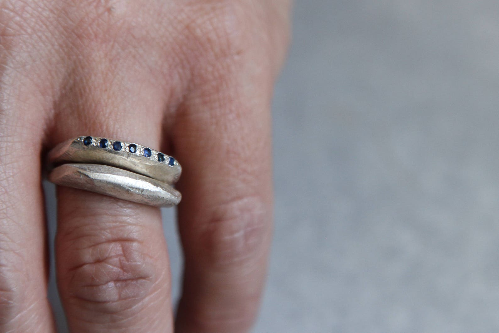 Sapphire Ring. Sapphire Sterling Silver Ring. Designer Ring. | Etsy