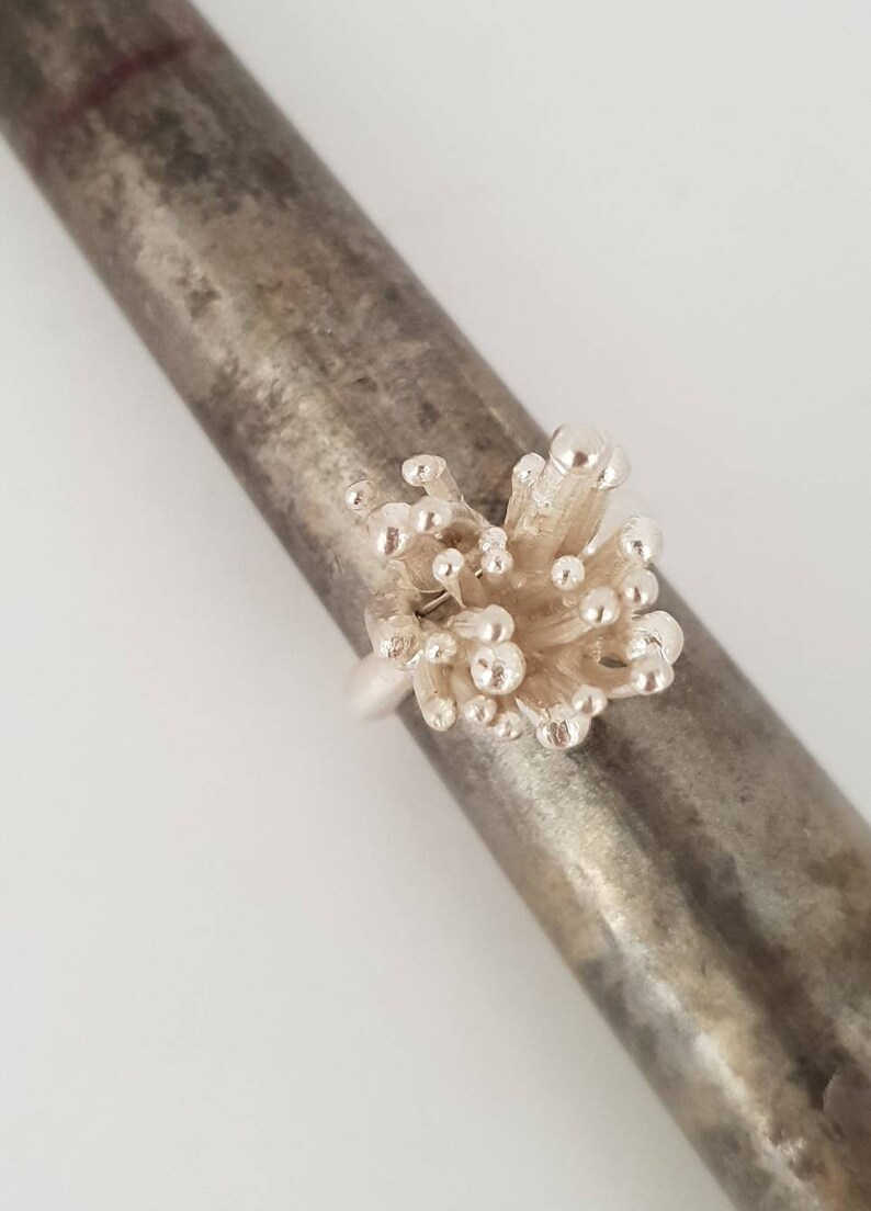 Statement silver splinter ring. Rough splinters ring. Sterling | Etsy