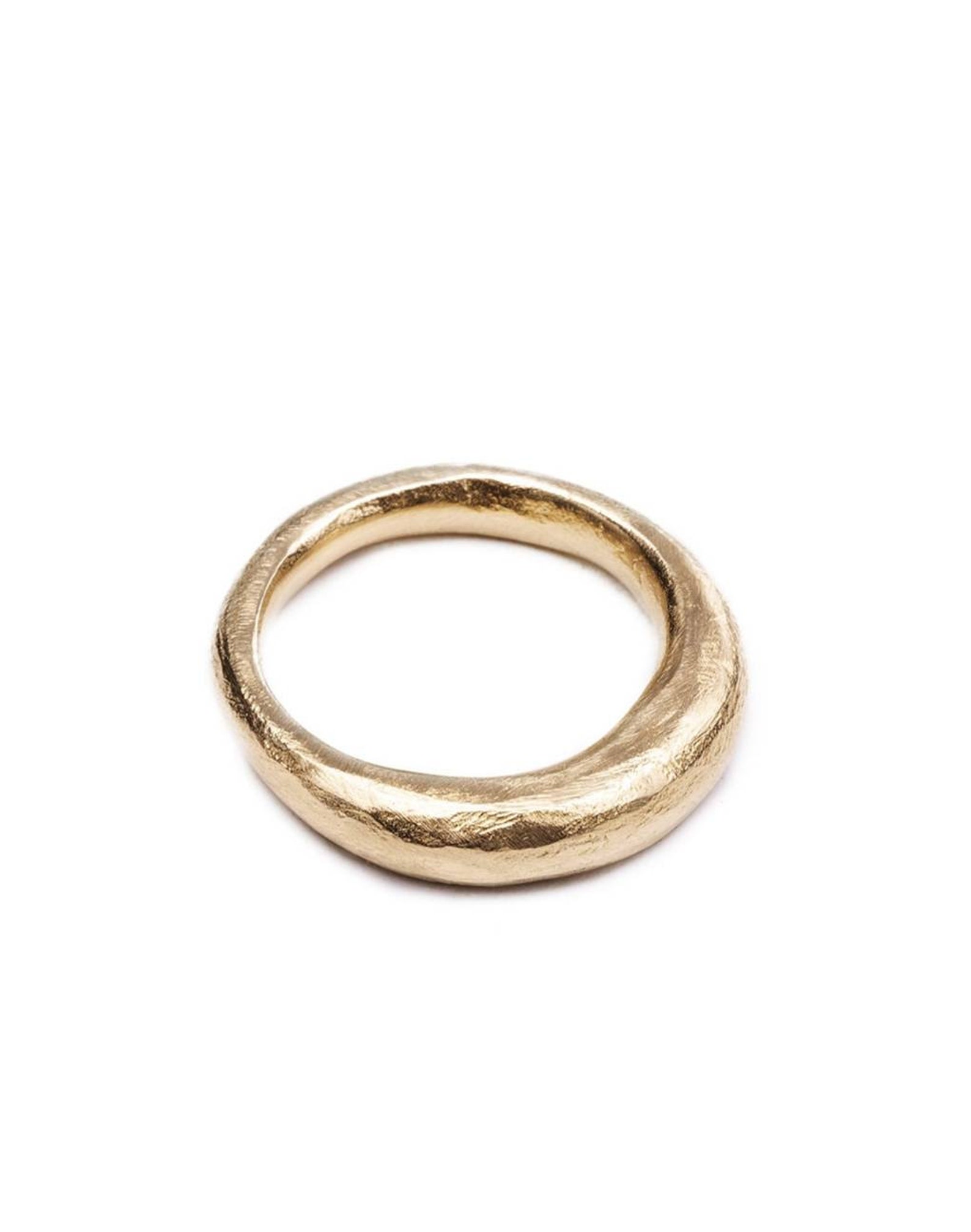 Gold Simple Plain Ring. Gold Asymetrical Band. Stackable - Etsy Israel