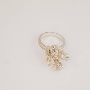 Statement Silver Splinter Ring. Rough Splinters Ring. Sterling Silver ...