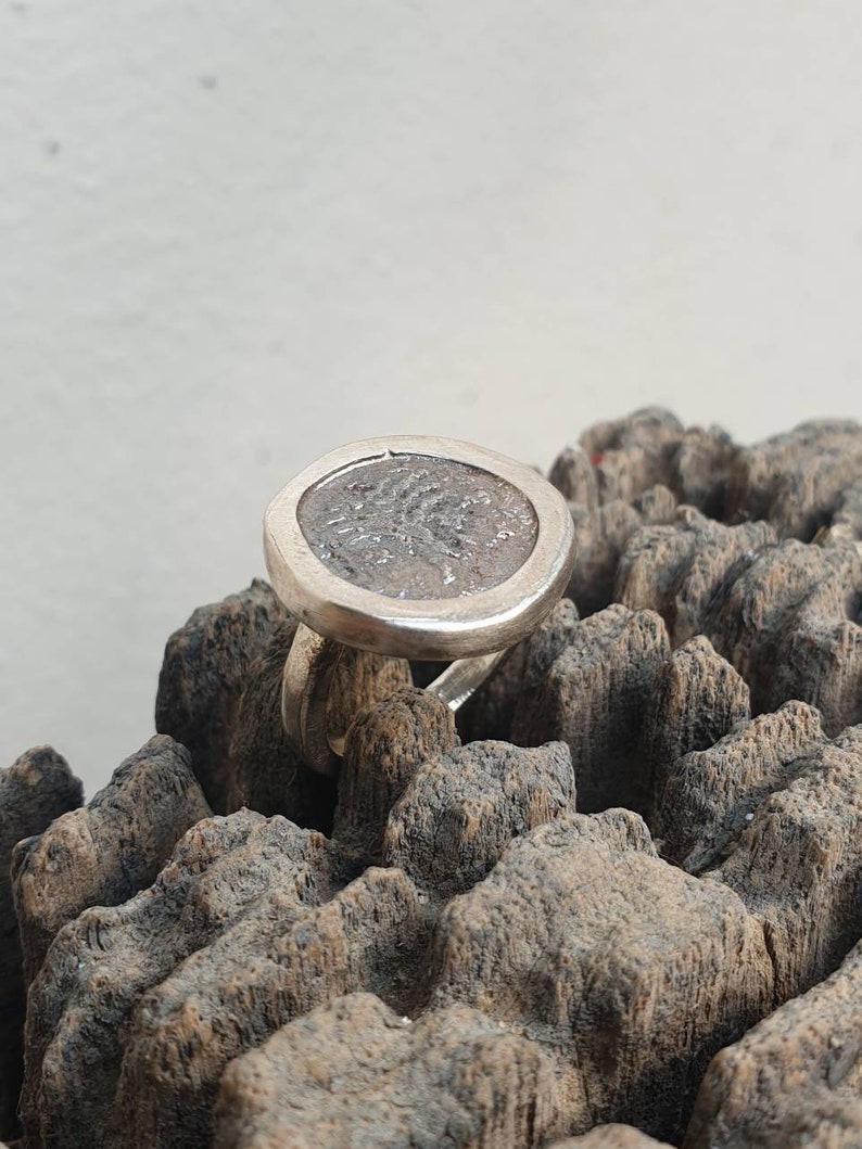 Sterling silver coin ring. Coin seal ring. stamp ring. signet | Etsy