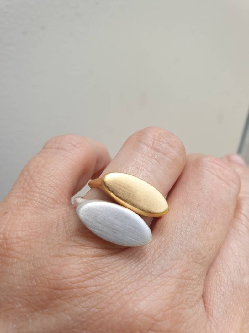 Silver Signet Ring. Eye Shape Ring. Marquise Ring. Sterling - Etsy