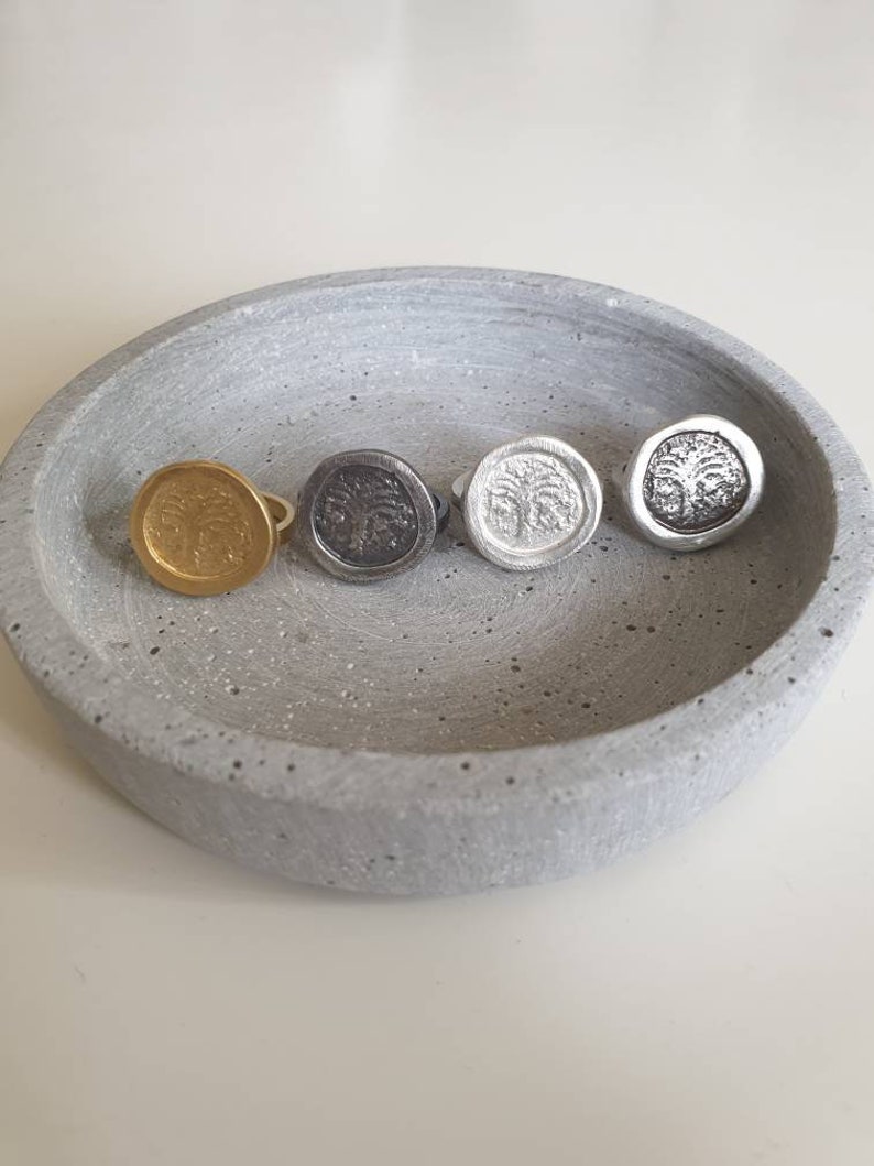 Sterling silver coin ring. Coin seal ring. stamp ring. signet | Etsy