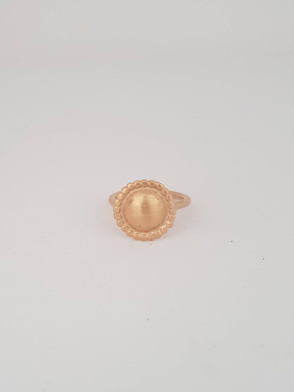 Gold Domed Ring. Gold Hammered Ring. Disc Ring. Round Ring - Etsy