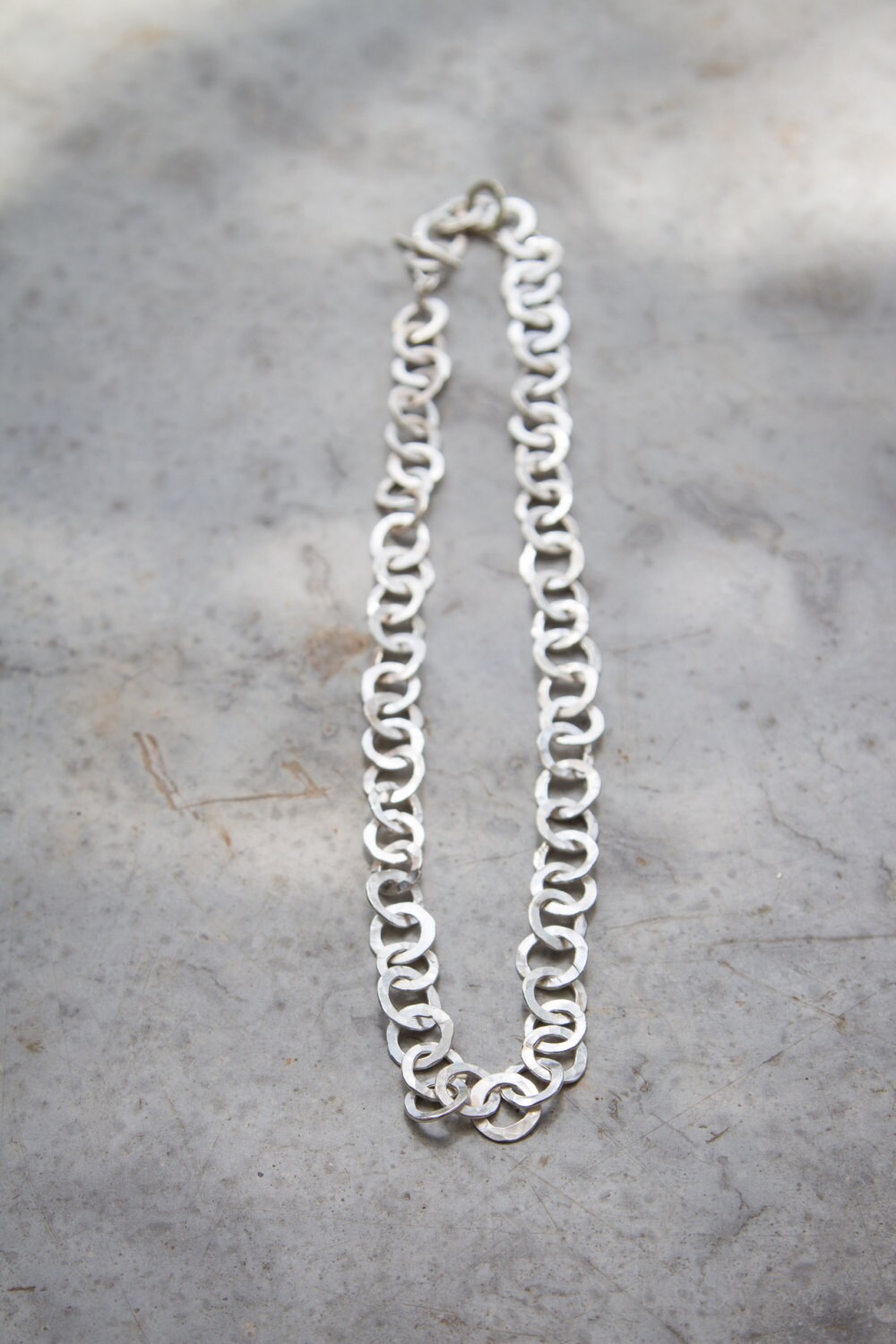 One of a Kind Fine Silver Chain. Rustic Silver Handmade Chain - Etsy Israel