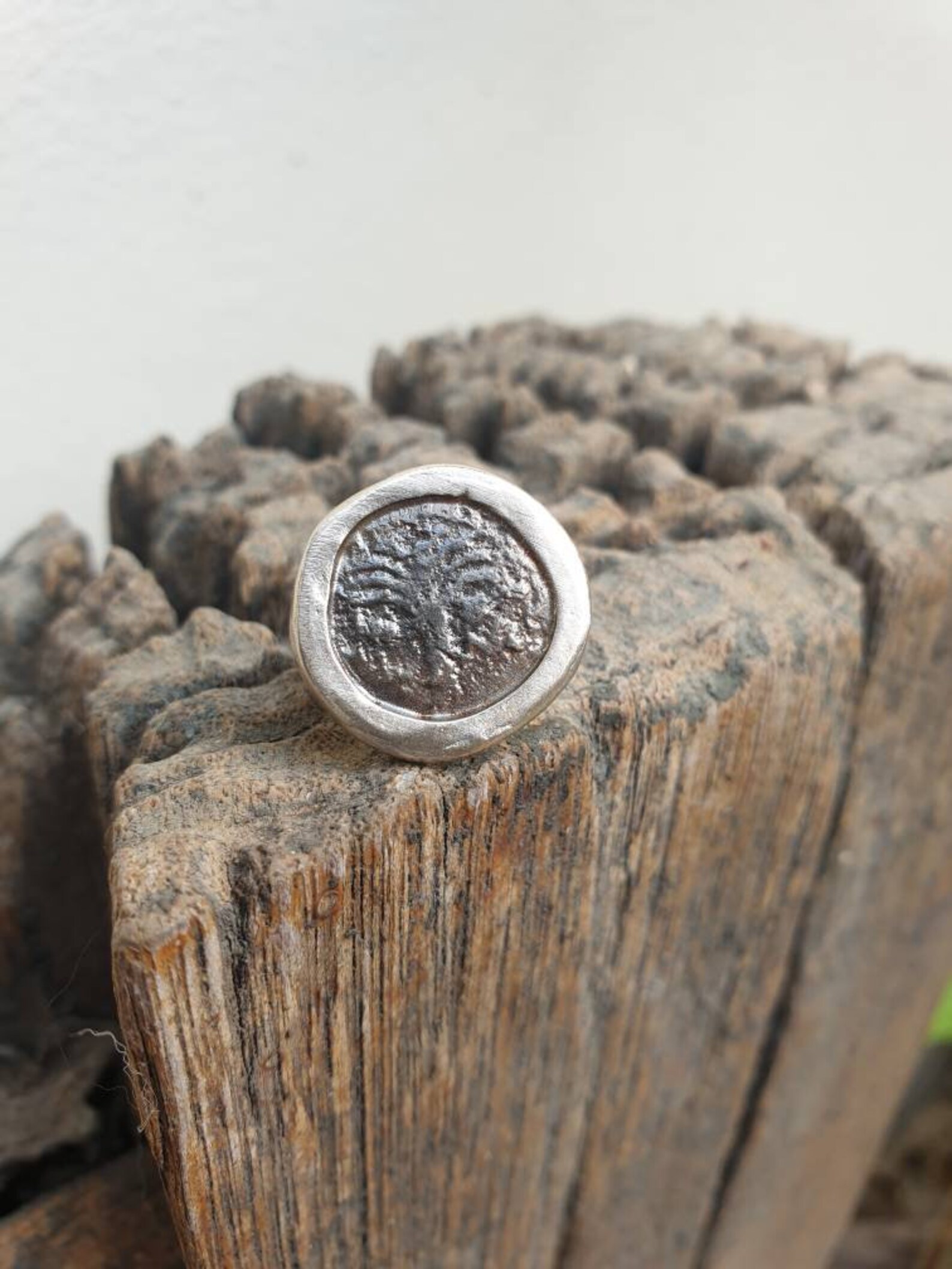 Sterling Silver Coin Ring. Coin Seal Ring. Stamp Ring. Signet | Etsy