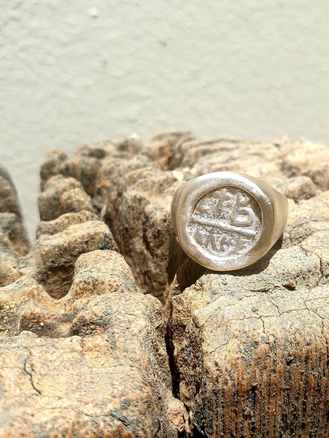 Silver Coin Ring. Pinky Signet Seal Ring. Stamp Ring. Vintage - Etsy