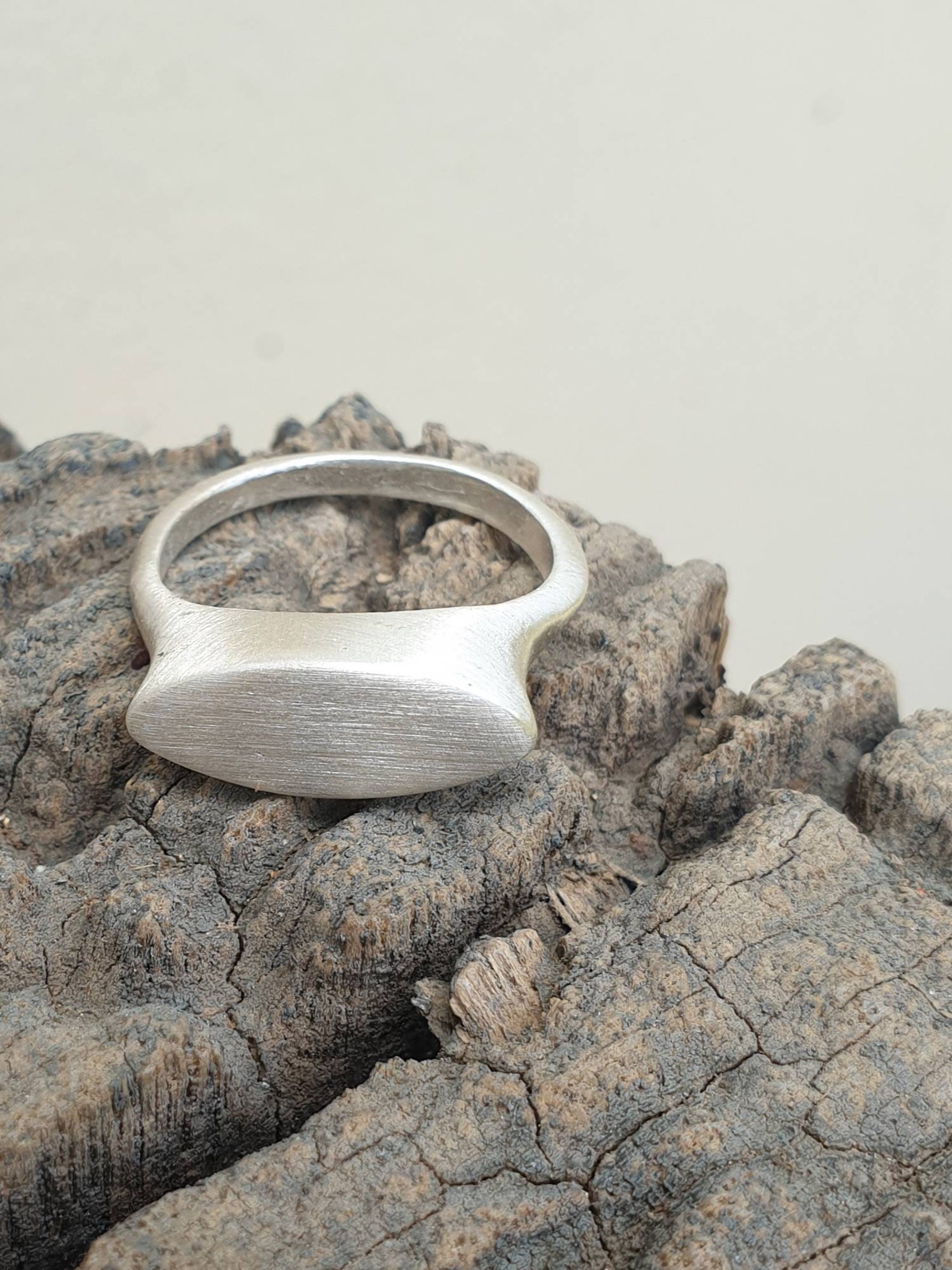 Silver Signet Ring. Eye Shape Ring. Marquise Ring. Sterling - Etsy