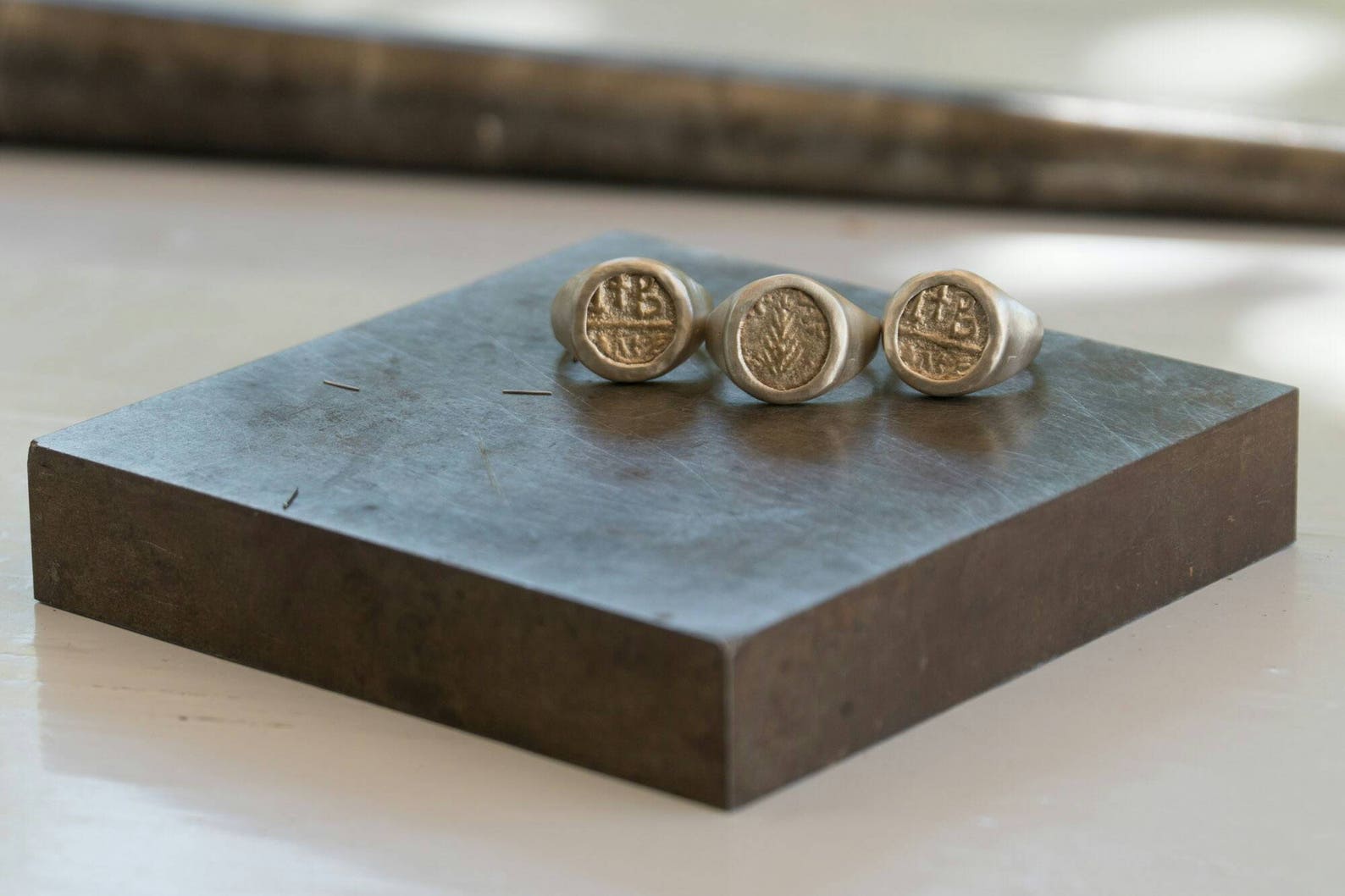 Coin Silver Seal Ring. Signet Ring. Stamp Ring. Signet Coin Delicate ...