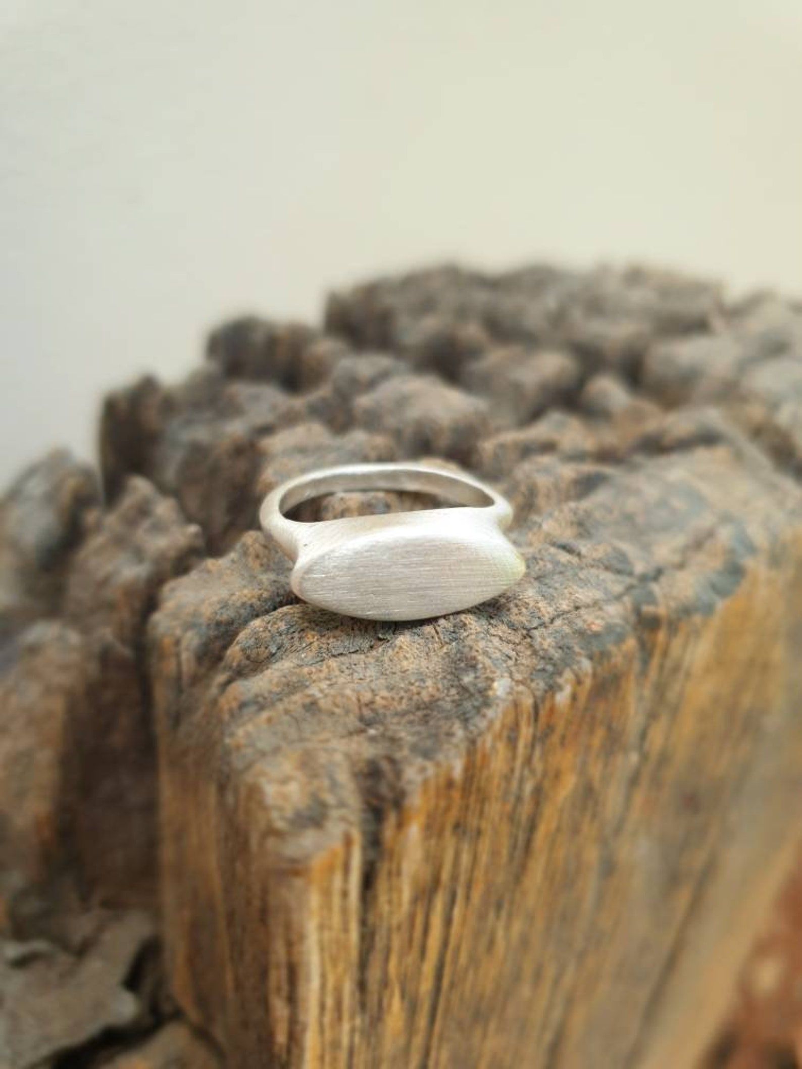 Silver Signet Ring. Eye Shape Ring. Marquise Ring. Sterling - Etsy