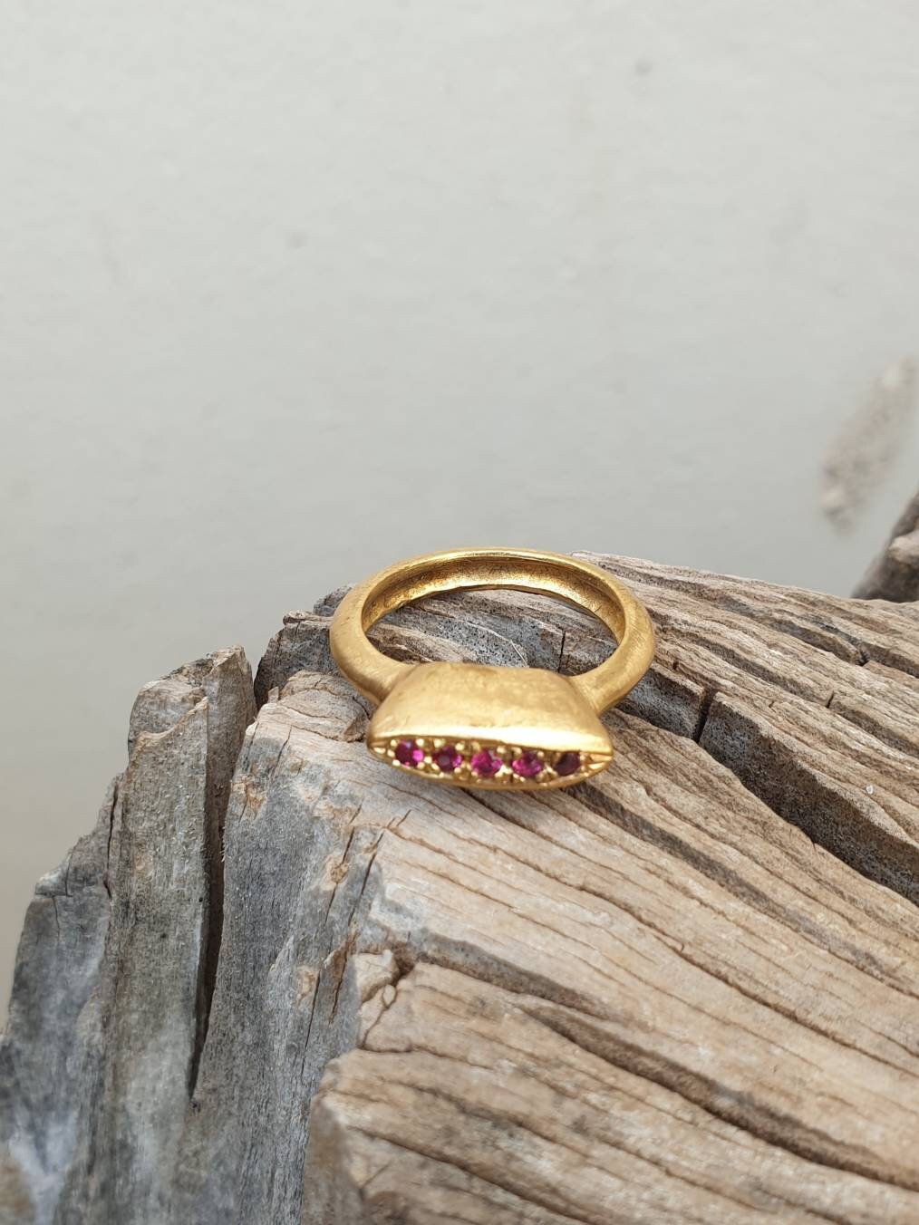 Multy gem ring. Gold Ruby ring. Designer gemstone ring. | Etsy